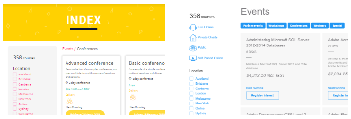 Web control examples – Online Support | Arlo Training & Event Software